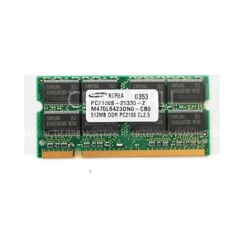 Оперативная память Samsung 512 МБ DDR 266 МГц SODIMM CL2.5 M470L6423DN0-CB0