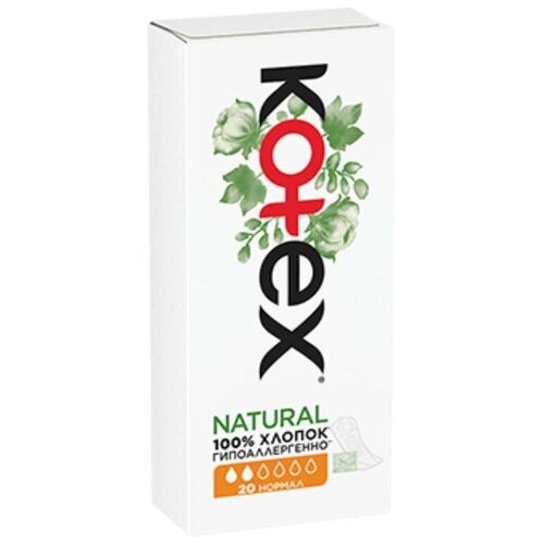 Прокладки "Kotex" ежедн. Natural норм /20 шт./