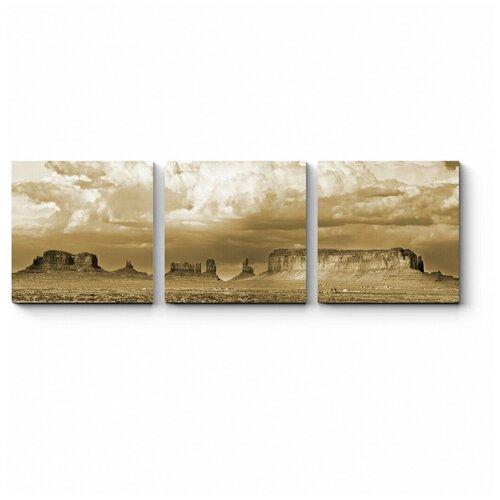 Модульная картина Пустынная долина 100x33