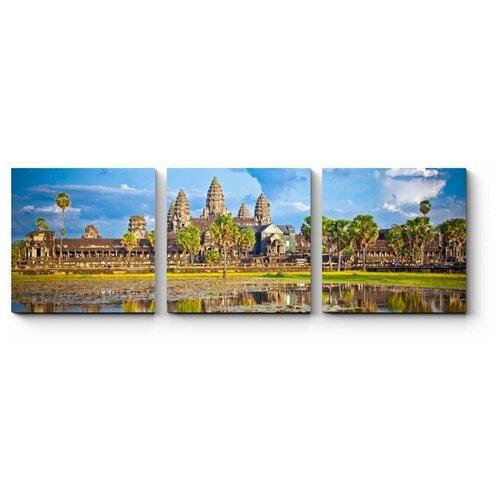 Модульная картина Знаменитый храмовый комплекс Ангкор-Ват150x50