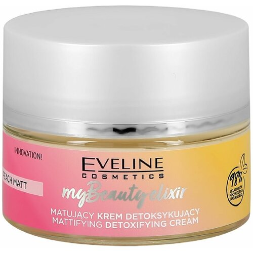 Крем-детокс матирующий для лица Eveline Cosmetics My Beauty Elexir Peach Matt 50 мл