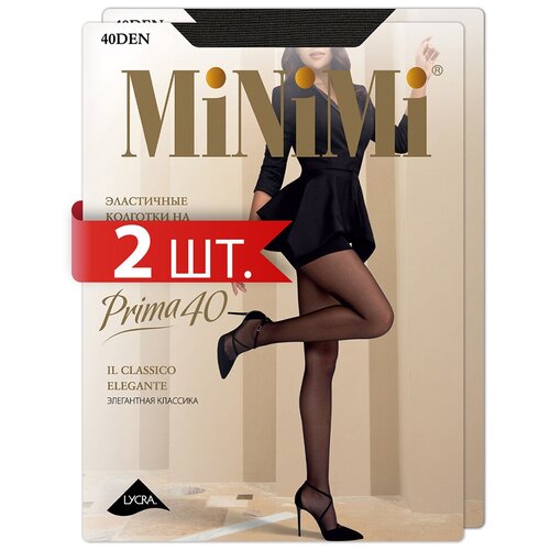 Колготки MiNiMi Prima, 40 den, 2 шт., размер 3/M, черный