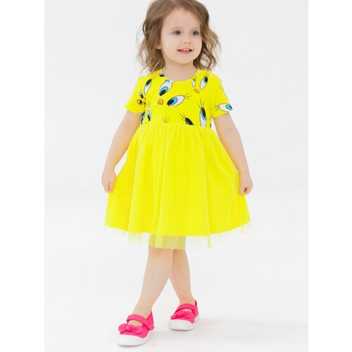 Платье playToday, размер 74, желтый