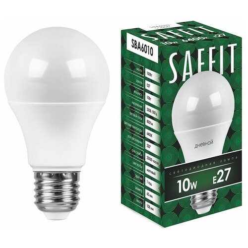 Лампа светодиодная LED 10вт Е27 дневной | код. 55006 | FERON (40шт. в упак.)