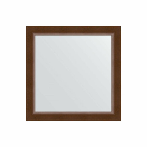 Зеркало настенное EVOFORM в багетной раме орех, 66х66 см, для гостиной, прихожей, кабинета, спальни и ванной комнаты, BY 0784