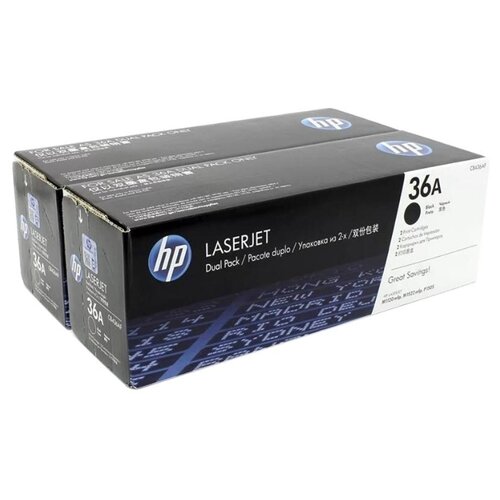 Картридж ориг. HP CB436AF (№36A) (упак 2шт. CB436A) черный для LJ P1505/M1120/M1522, цена за штуку, 168819