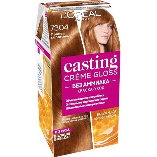 Крем-краска для волос L'oreal Paris Casting Creme Gloss тон 7304, Пряная карамель