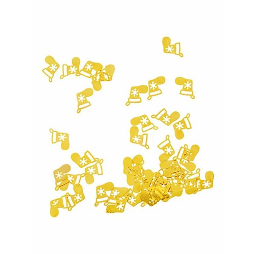 ДекорНовогодняя символика, 50шт. (04 Сапожок золотой), IRISK professional, Д025-04