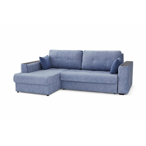 Угловой диван-кровать Hoff Аметист, 250х85х164 см, цвет серо-голубой, с правым углом