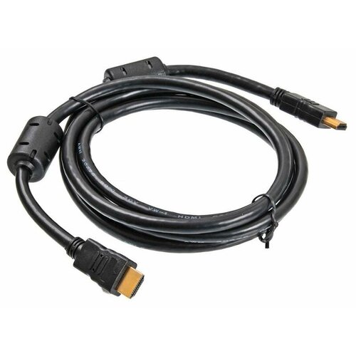Кабель HDMI 1,8 м с ферритовым кольцом, черный, позолоченные контакты