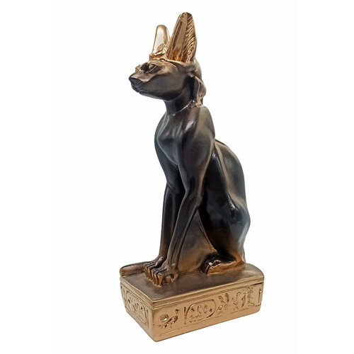 Статуэтка Кошка Египетская с летучей мышью 22 см гипс, цвет бронза