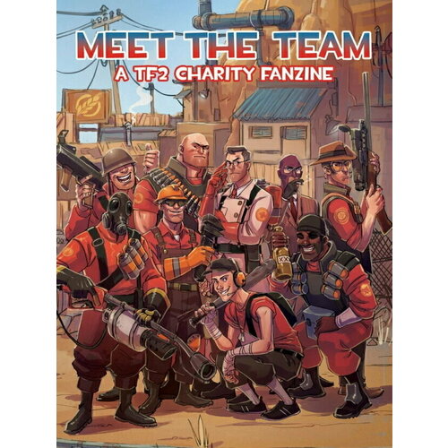 Плакат, постер на холсте Team Fortress 2-Meet The Team/игровые/игра/компьютерные герои персонажи. Размер 30 х 42 см