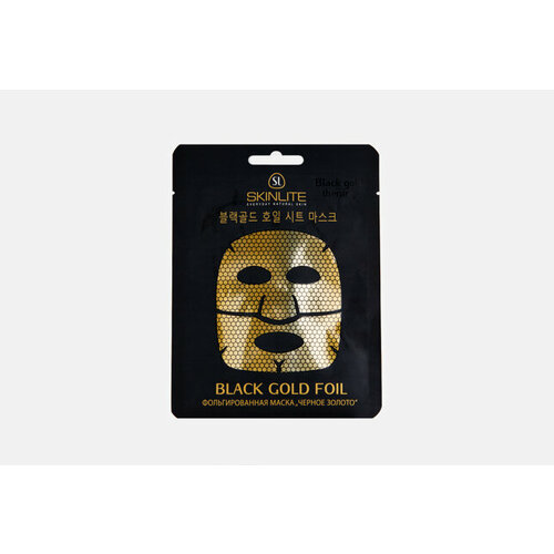 Фольгированная маска Черное золото