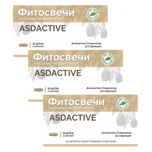 Свечи ASDACTIVE, 3 уп, блистер