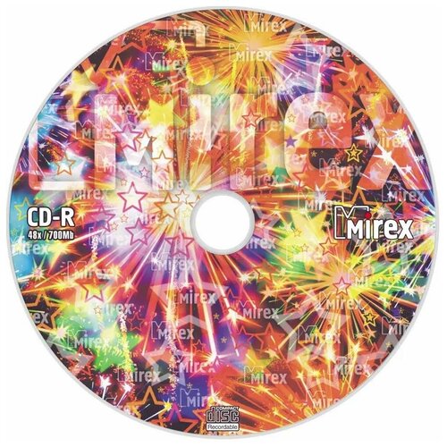 Диски Mirex CD-R80 Shrink Bulk (100 шт.) 700Mb 48x дизайн ''Party'' (UL120235A8T)