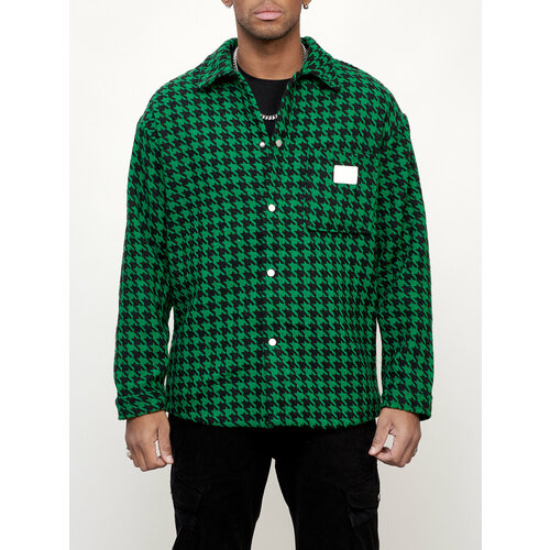 Куртка-рубашка , размер XXL, зеленый