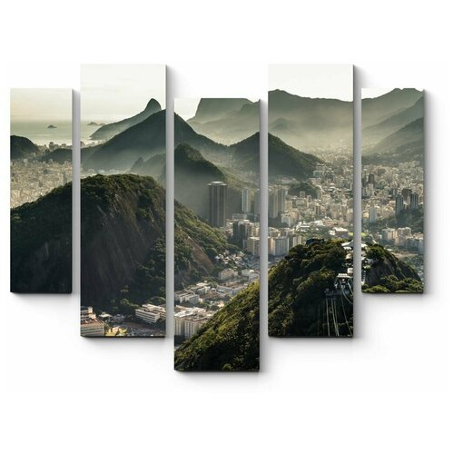 Модульная картина Вид с высоты на Рио-де-Жанейро101x82