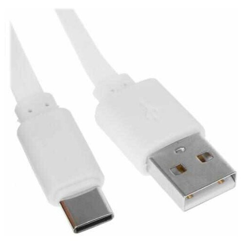 Кабель плоский FinePower USB Type-C - USB белый 1 м