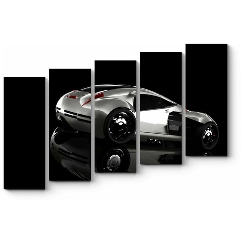 Модульная картина Концепт серебристого спортивного автомобиля150x105