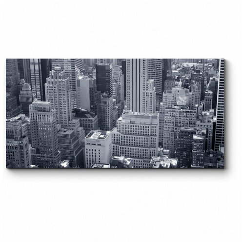 Модульная картина Черно-белый Нью-Йорк 90x45 см