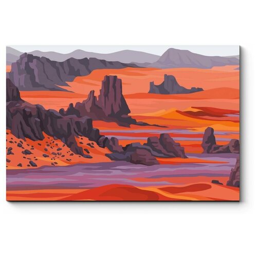 Модульная картина Огненная пустыня 50x33