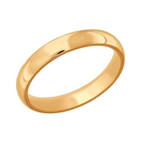 Кольцо обручальное SOKOLOV, красное золото, 585 проба, размер 18.5