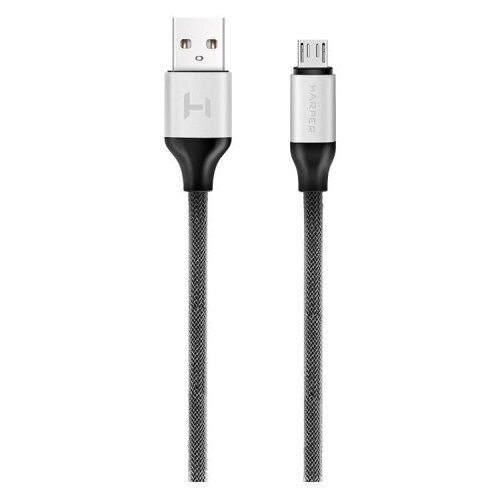 Кабель USB - microUSB, HARPER, BRCH-310, 1 м, серебряный H00001359