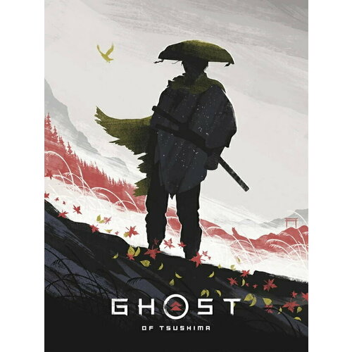 Плакат, постер на бумаге Ghost of Tsushima/искусство/арт/абстракция/творчество. Размер 21 х 30 см