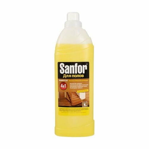 Средство Sanfor Свежий лимон, универсальное для мытья полов 4 в 1, 970 г