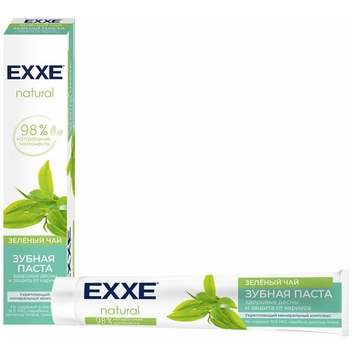 Зубная паста EXXE Natural Зелёный чай, 75 мл