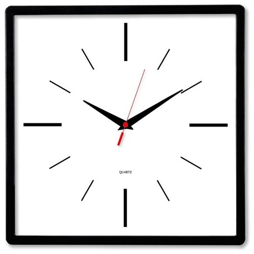 Часы настенные аналоговые Бюрократ WallC-S61P, диаметр 30 см, черный