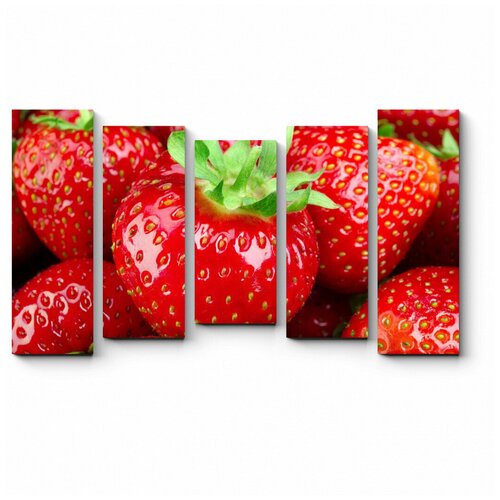 Модульная картина Спелые ягоды клубники 90x54