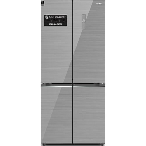 Холодильник WILLMARK MDC-697IDG (517л,4дв, Cross door,2 инверт, Total NoFrost, A+, SkyGrey, стекл. пан)