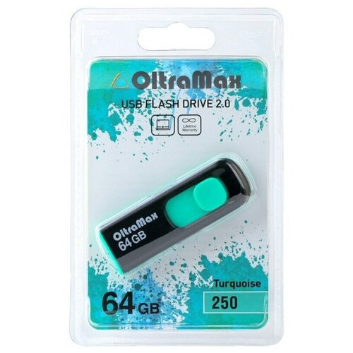 USB OLTRAMAX OM-64GB-250 бирюзовый