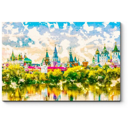 Модульная картина Измайловский Кремль солнечным днем, Москва 60x40