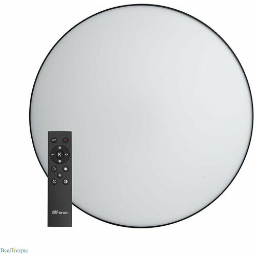 Светодиодный управляемый светильник Feron AL6200 “Simple matte” тарелка 80W 3000К-6500K черный