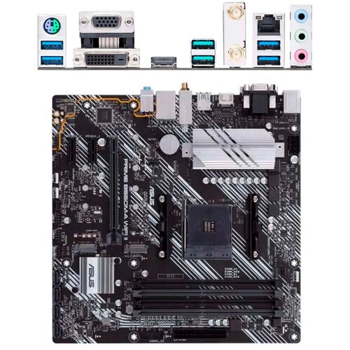 Материнская плата ASUS Prime B550M-A WiFi II B550 Socket AM4 4xDDR4, 4xSATA3, RAID, 2xM.2, 1xPCI-E16x, 6xUSB3.2, D-Sub, DVI-D, HDMI, WiFi, Glan, mATX