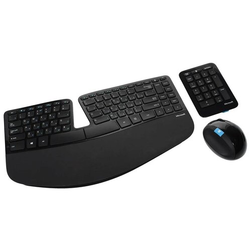 Клавиатура + мышь Microsoft "Sculpt Ergonomic", цвет: черный