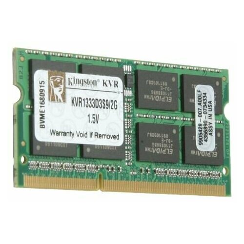 Оперативная память Kingston ValueRAM 2 ГБ DDR3 1333 МГц SODIMM CL9 KVR1333D3S9/2G
