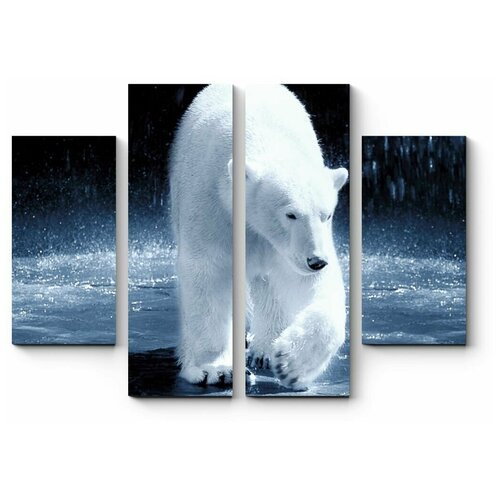 Модульная картина Белый полярный красавец 120x90