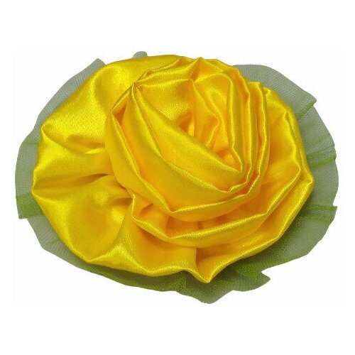 Карнавальный головной убор-цветок "Роза желтая"