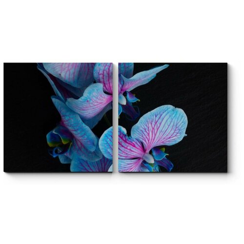 Модульная картина Голубая орхидея150x75