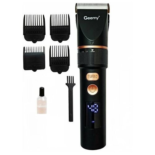 Машинка для стрижки волос с насадками Gemmy, триммер аккумуляторный для стрижки бороды усов и головы