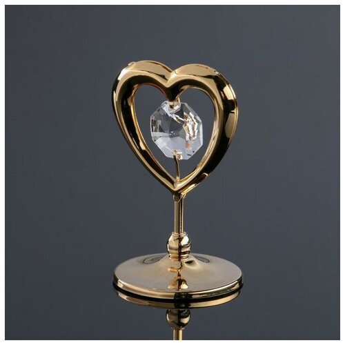 Сувенир «Сердце" мини, с кристаллами