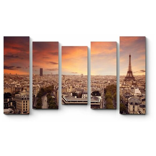 Модульная картина Прекрасный Париж с высоты 170x102