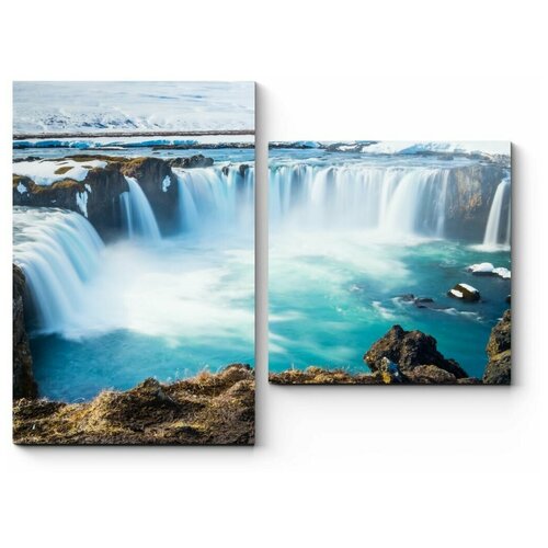 Модульная картина Грандиозный водопад Исландии 60x45