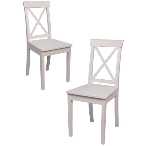 Комплект кухонных стульев (2 шт.), DecoLine, Марита, деревянный, эмаль белая, жесткая спинка