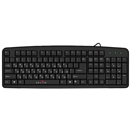 Клавиатура OKLICK 100 M Standard Keyboard Black PS/2 черный