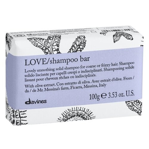 Davines Love Shampoo Bar Твёрдый шампунь для разглаживания завитка, 100 г