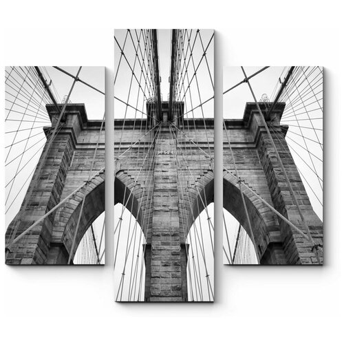 Модульная картина Строгость цвета, Бруклинский мост 60x54